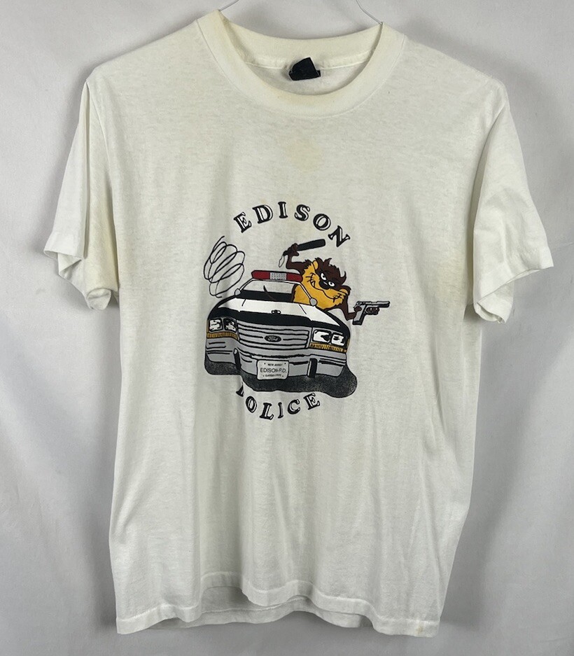 Vintage Taz Edison Police Looney Tunes T-Shirt Size M… - Gem