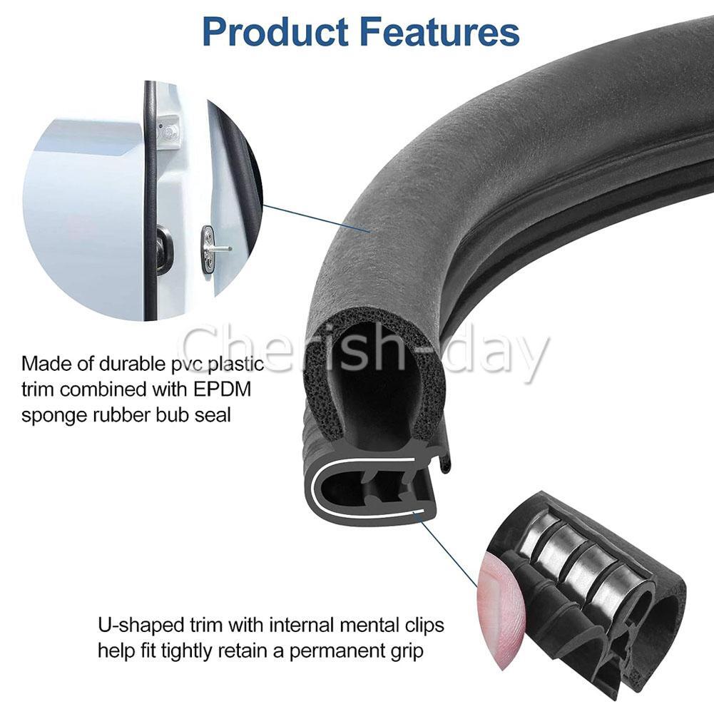 6M Bulb Pinchweld Rubber Pinch Weld Trim Toolbox Car Van Boot Door Edge ...