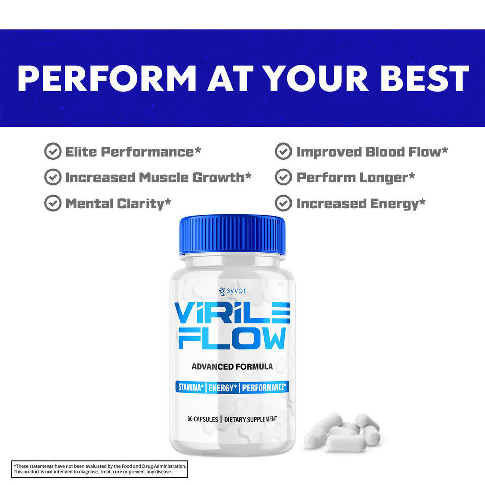 Virile Flow for Men Advanced Performance Supplement Male Health 120 ...
