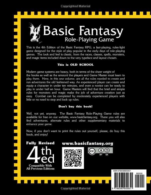 Basic Fantasy RPG Core Rules 4thEd | eBay