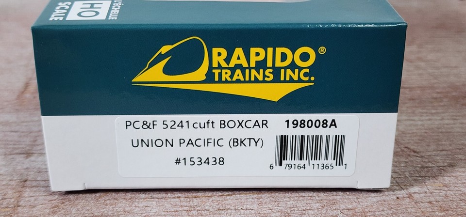 Union Pacific Railroad PC&F 5241 cuft SD Boxcar BKTY 153438 Rapido ...