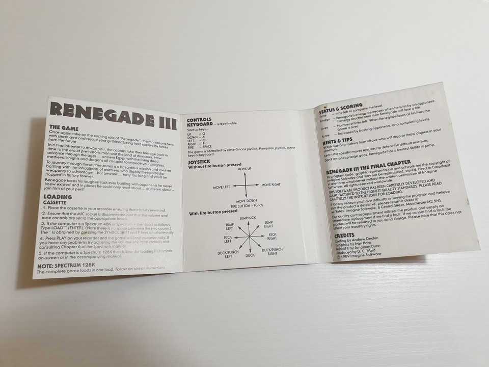 Renegade III: The Final Chapter - Imagine - Sinclair ZX Spectrum ...