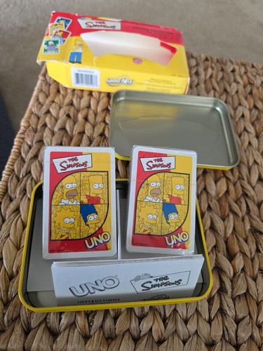 Vintage The Simpsons 2001 UNO Card Game Special Edition in Deluxe ...