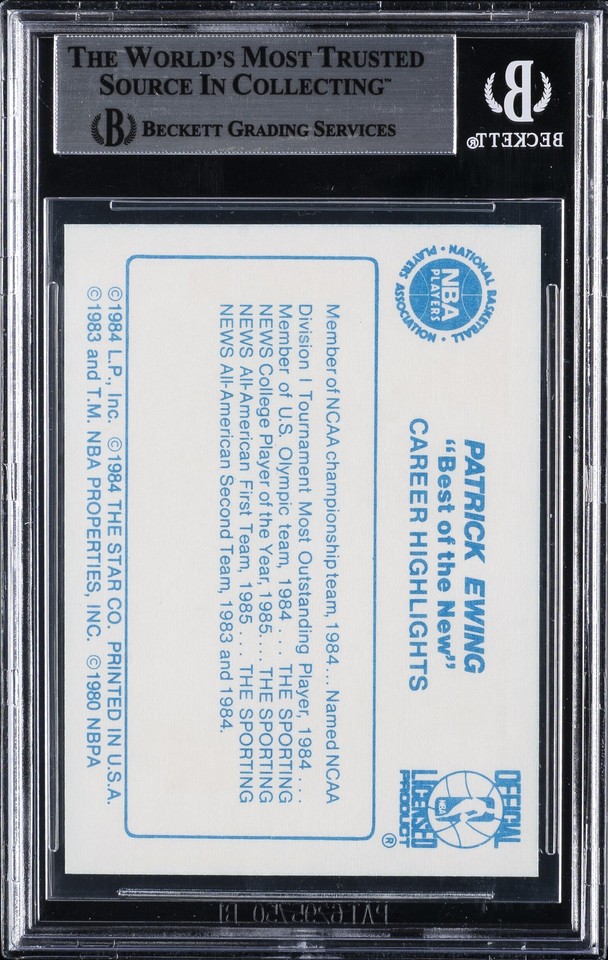 1986 STAR BEST OF THE NEW/OLD #1 PATRICK EWING BGS 9 | eBay