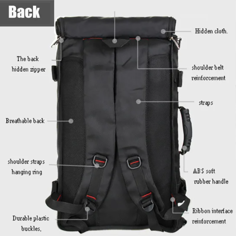 Men Backpack Luggage Duffle Shoulder Bag Portable Outdoor Travel Bag ...