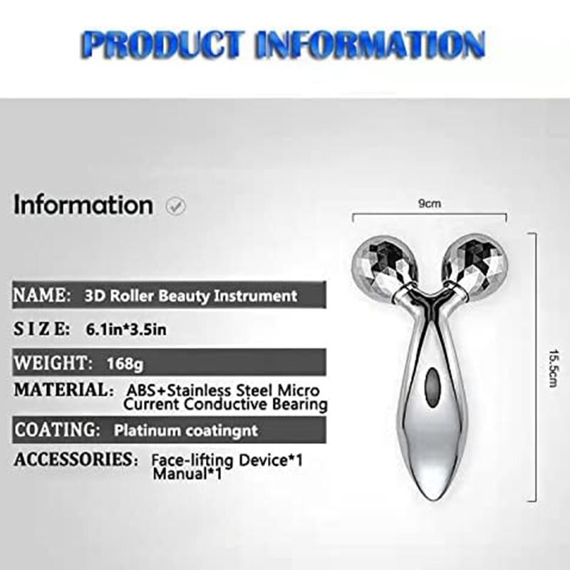 3D Roller Face Massager Face Lift Tool Firming Beauty Massage Body Face ...