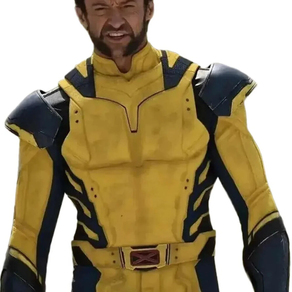 Deadpool 3 Wolverine Front Zip Closure Yellow and Blue Leather ...