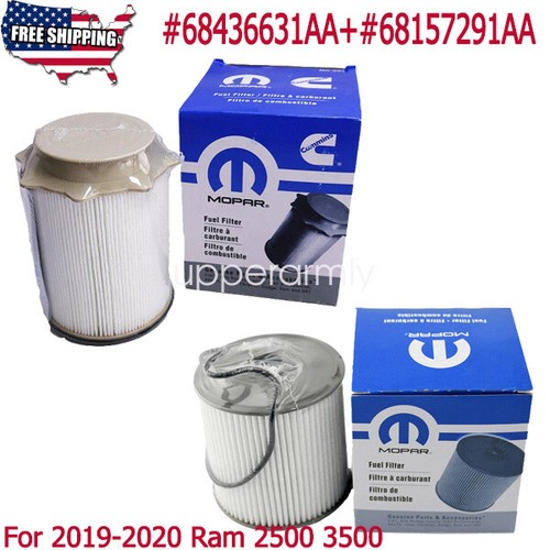 Genuine Diesel Fuel Filter Set 68436631AA + 68157291AA For 19-20 Ram ...