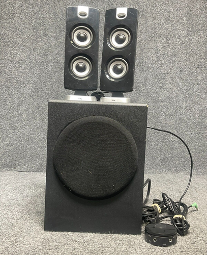 Cyber Acoustics CA-3602 Desktop Computer 2.1 Channel Speaker Sound ...