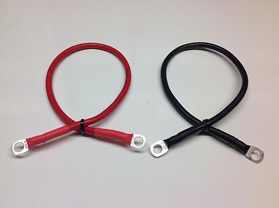 500mm Battery Link Leads 10mm to 10mm Ring Terminals 16mm2 110amp Cable ...