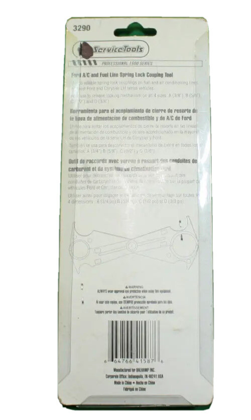 NAPA Ford A/c and Fuel Line Spring Lock Coupling Tool 3290 for sale ...