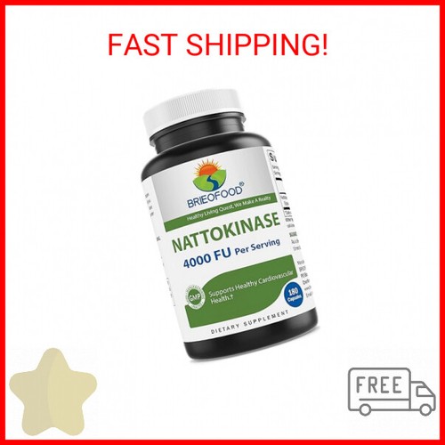 Brieofood Nattokinase 4,000 FU (Fibrinolytic Unit) per Serving - 180 ...