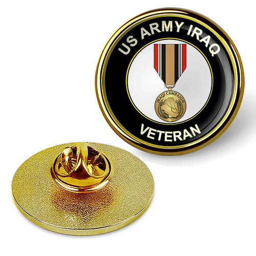 U.S. Army Iraq Veteran Metal Hat Pin Lapel Tie Tac Shirt Brooches ...