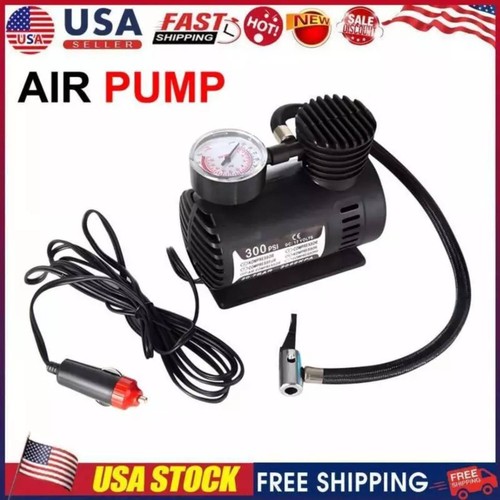Portable Mini Air Compressor Electric Tire Inflator Pump 12 Volt Car ...