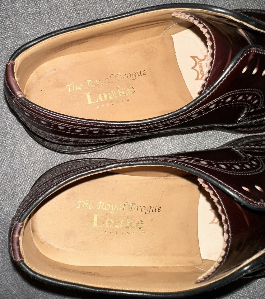 Loake Royal Brogue Wingtip Ox Blood Derby Shoes Men’s UK 7 US 8 | eBay