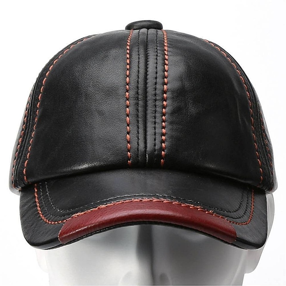 Fashion Durable Genuine Leather Baseball Cap Leather Hats for Men | eBay