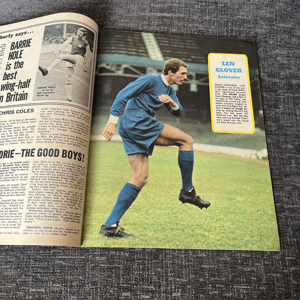 Goal Magazine - 22 Mar 1969 Peter Shilton Emlyn Hughes Len Glover Mike ...