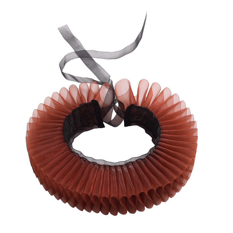 Elizabethan Neck Ruff Ruffle Collar Clown Collar Halloween Cosplay Ruff ...