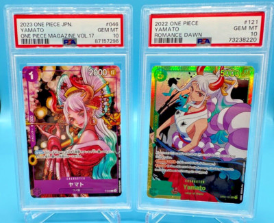 One Piece Yamato Set - OP Mag 17 Promo & Op01-121 - PSA 10 | eBay