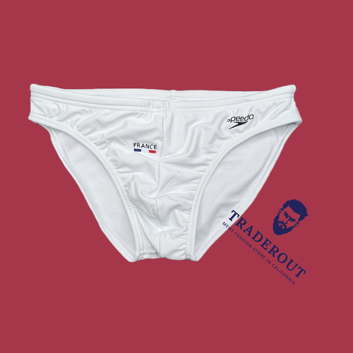 H.E.Arts custom embroidery France logo men white speedo swim brief ...