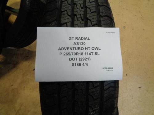 4 GT RADIAL ADVENTURO HT OWL 265 70 18 114T SL AS130 BQ1 C2 | eBay