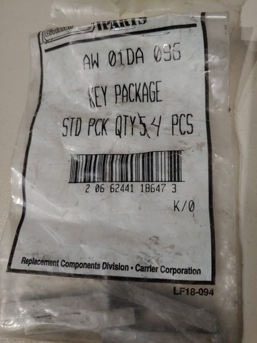 CARRIER FACTORY AUTH PARTS AW 01DA 096 KEYS PACKAGE CARRIER STD PACK ...
