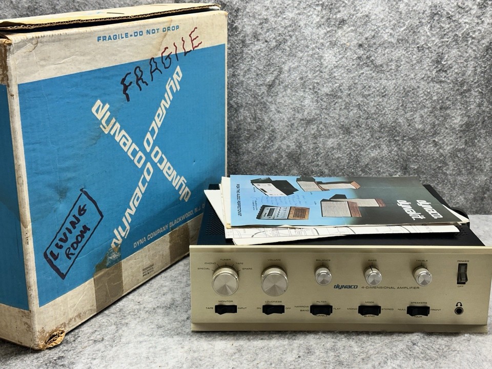 DYNACO SCA-80Q FOUR DIMENTIONAL AMPLIFIER IN BOX WITH ALL PAPERWORK | eBay