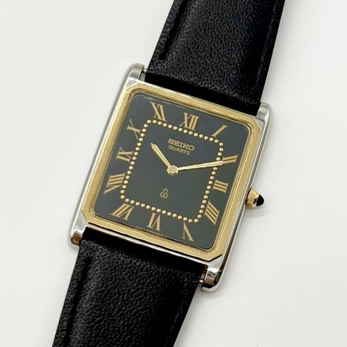 Seiko Roman Dial Square Dolce Men Watch | eBay