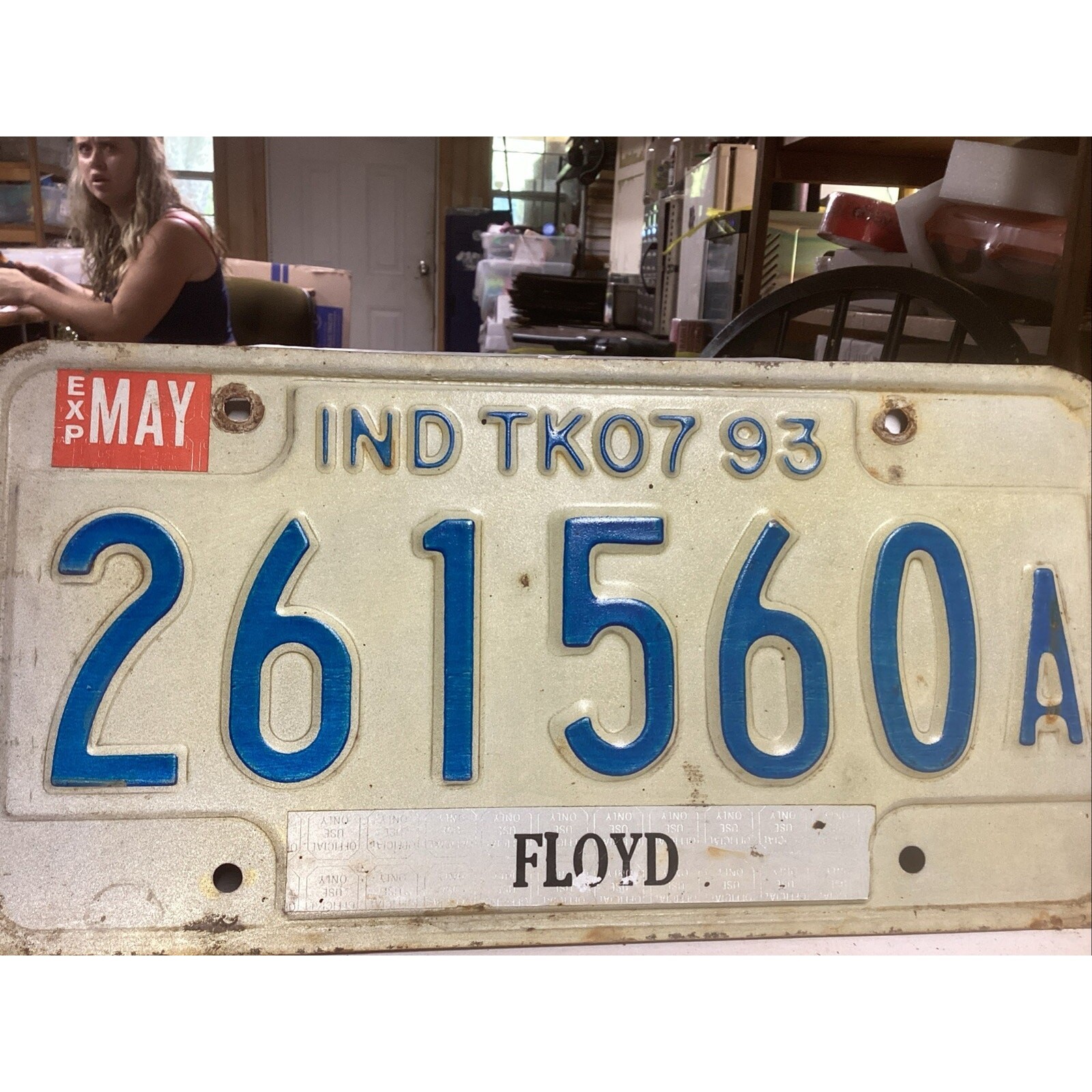 Vintage 1993 Indiana License Plate - Crafting Birthday MANCAVE slf | eBay