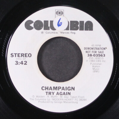 CHAMPAIGN: try again / same COLUMBIA 7" Single 45 RPM | eBay