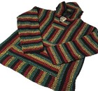 BAJA JOE Rasta Colors Deluxe Hippie Pullover Hoodie Sweater NWOT S ...