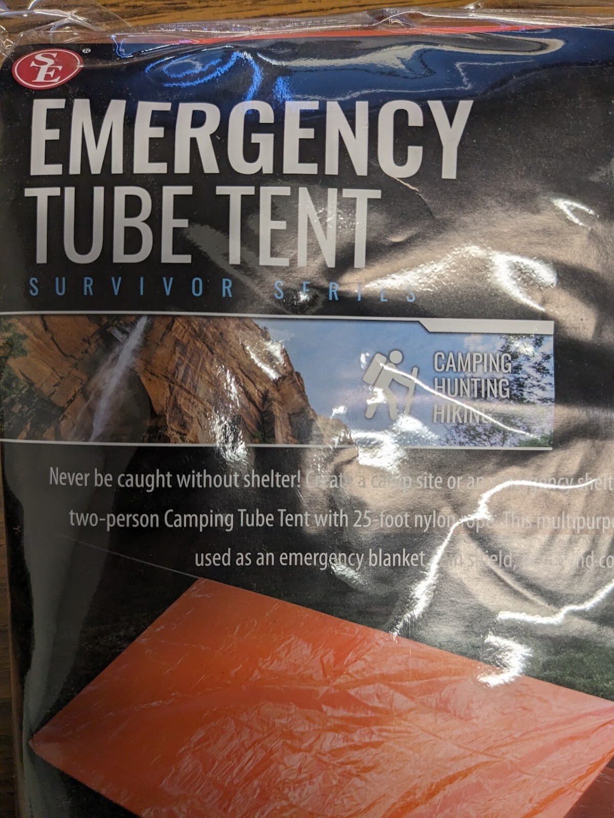 SE Camping Tube Tent # ET8256 For Camping, Emergencies, Sporting Events ...