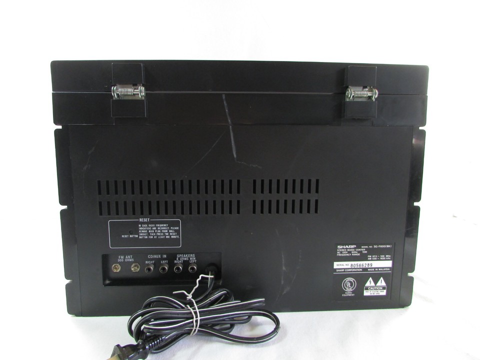 Sharp SG-F800 Stereo Turntable Dual Cassette w/remote, Tested For Parts ...