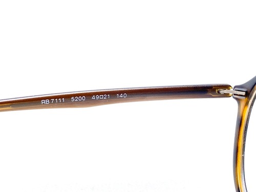 NEW Ray Ban RB7111 5200 LightRay Matte Havana Round Eyeglasses Frames ...