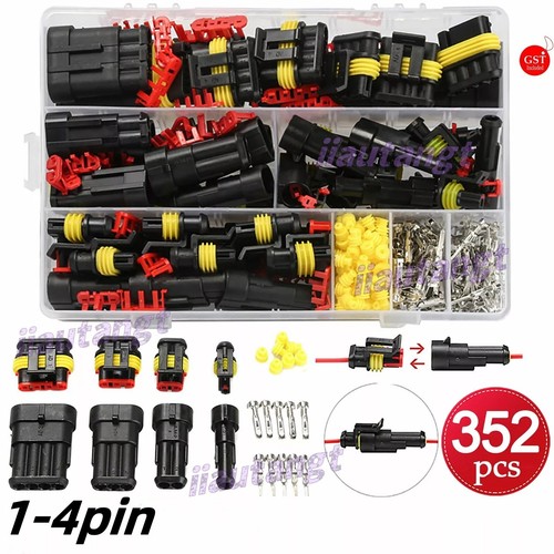 708Pcs 1-6 Pin Car Automotive Waterproof Electrical Wire Connector Plug ...