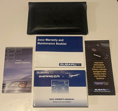 OEM 2002 Subaru Impreza Owner’s Manual & Wallet Case | eBay
