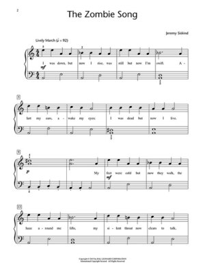 The Zombie Song Hal Leonard Student Piano Library Showcase Solos - Late ...