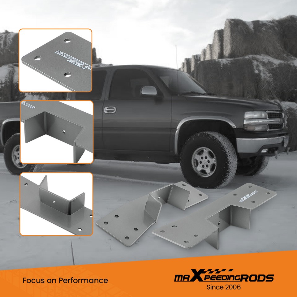 2x Rear C-Notch Axle Flip Lowering Kit for Chevy Silverado GMC Sierra ...