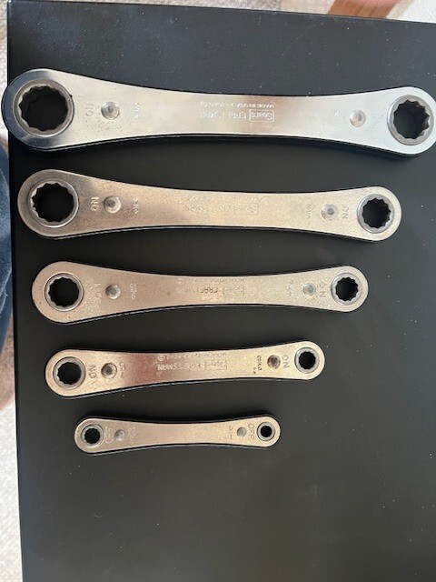 Sears Craftsman Ratchet Box End Wrench Set 9-43681; 43682; 43683; 43684 ...