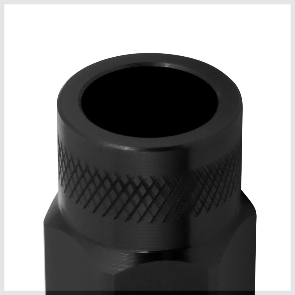 (20)J2 ENGINEERING Black M12x1.5 50mm Open End Knurled Top Tuner Lug ...