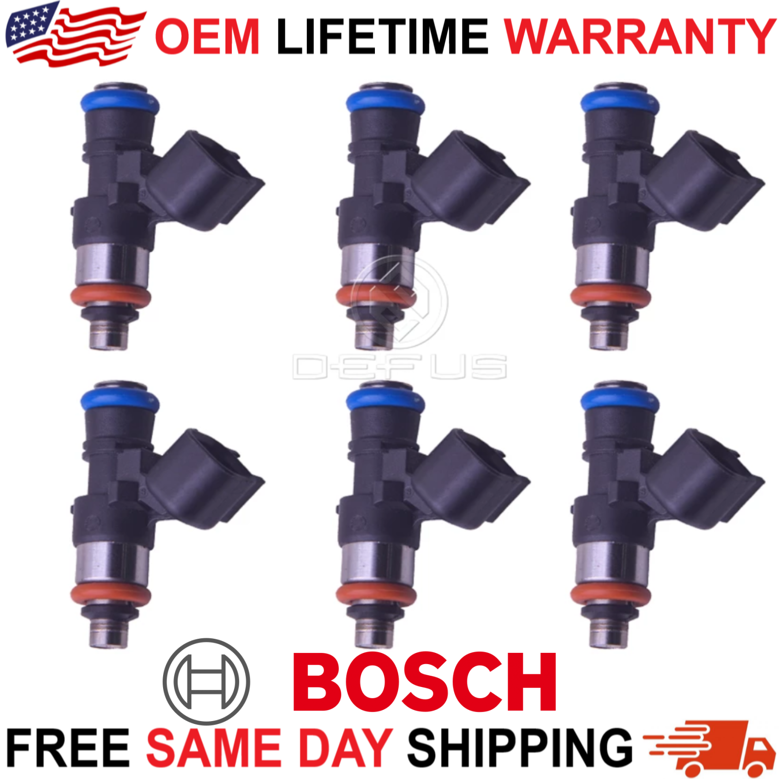 OEM BOSCH x6 Fuel Injectors for 2009-2012 Mercury Mazda Ford 3.0L V6 ...