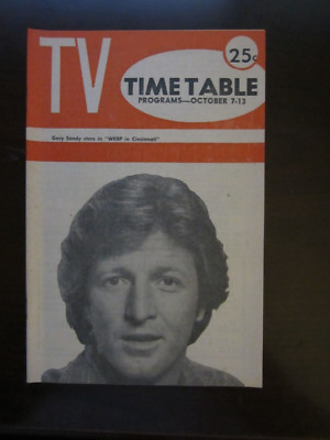 TV Guide Time Table Regional Magazine October 1978 Gary Sandy WKRP ...