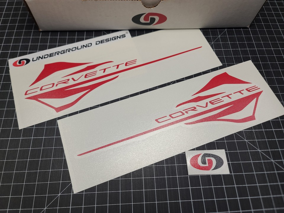 Stingray Corvette Decals (2pk) C8 Style Racing Accent Stickers 2020-25 ...