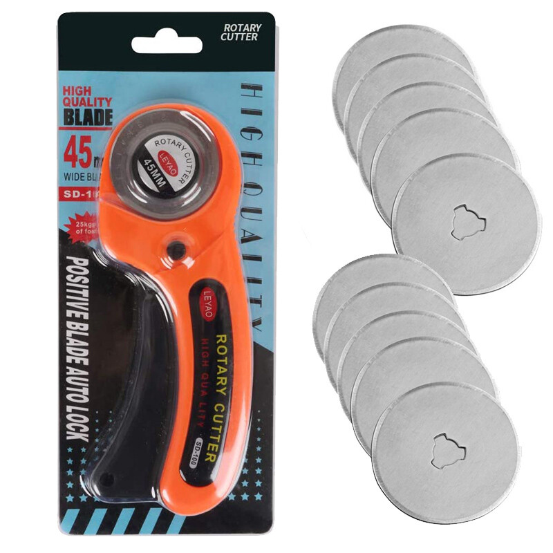 Rotary Cutter With 45mm Blade Sewing Quilters Fabric Leather Cutting ...