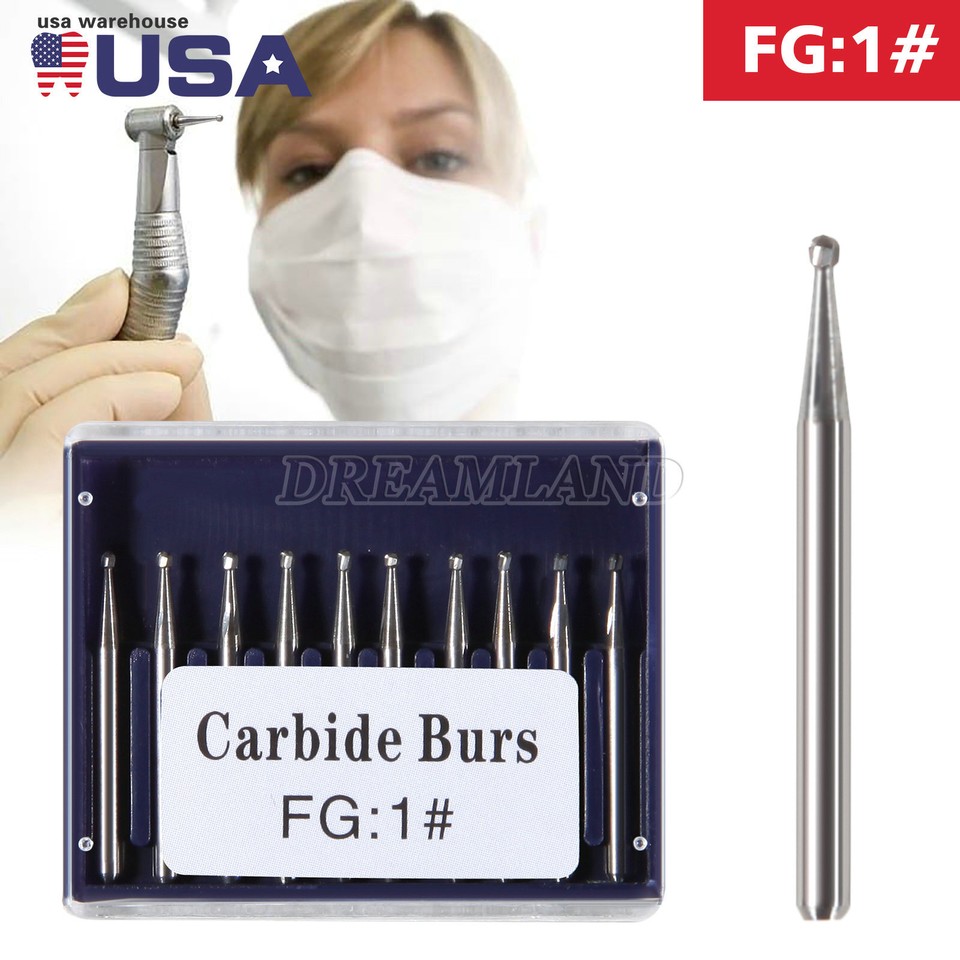 Dental Surgical Burs 25mm 19mm Carbide Bur Friction Grip FG Round For ...
