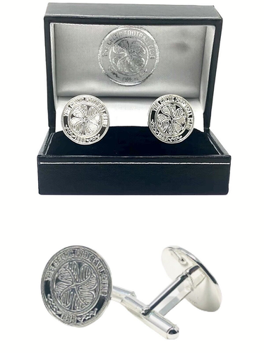 CELTIC FC STERLING SILVER CREST MENS EXECUTIVE SHIRT CUFFLINKS CFC GIFT ...