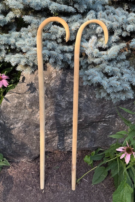 Vintage Hardwood Wood Wooden Walking Cane Handmade Unfinished Lot of 2 ...