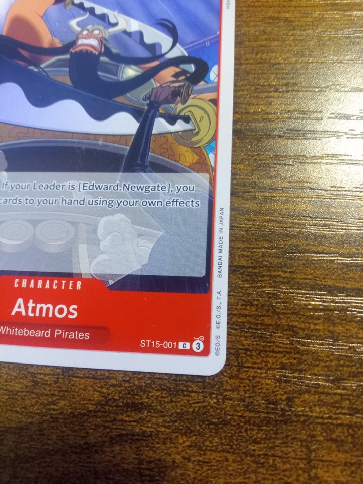 Atmos, One Piece, Card Game, C, St15-001, red, Slash | eBay