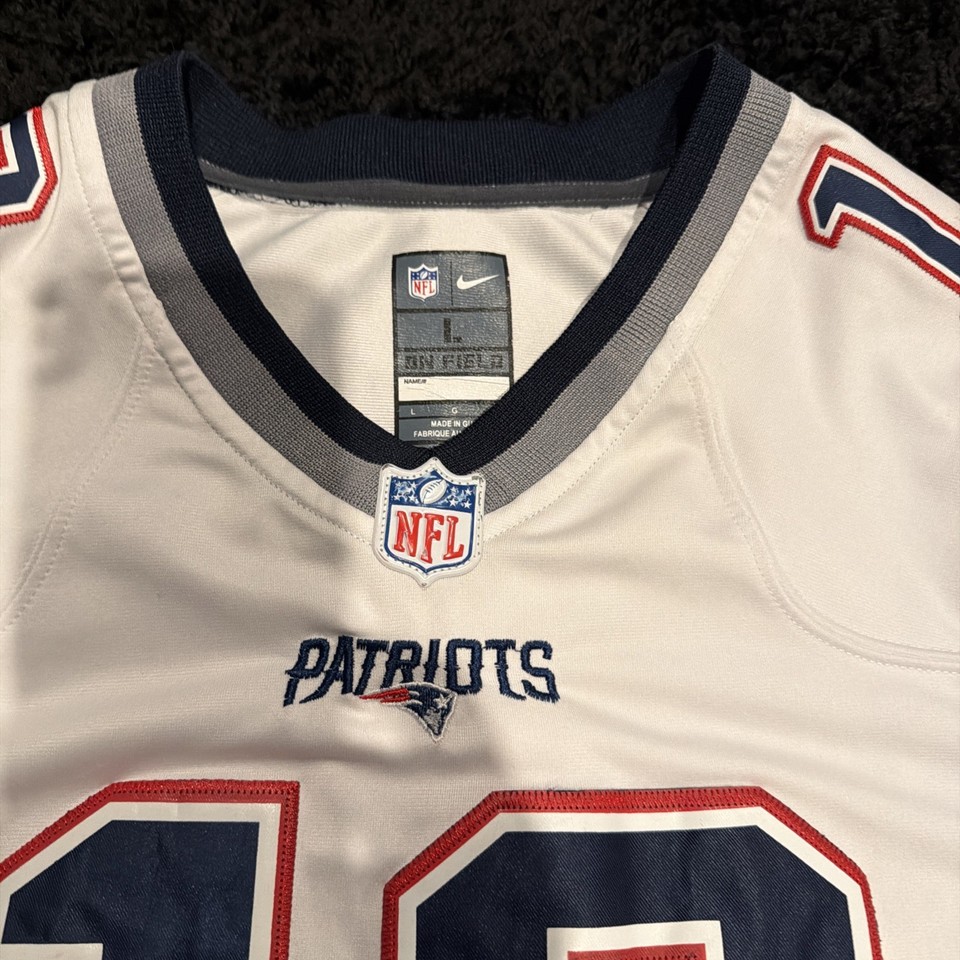 Tom Brady #12 NE Patriots Stitched Nike On Field White Jersey Size ...