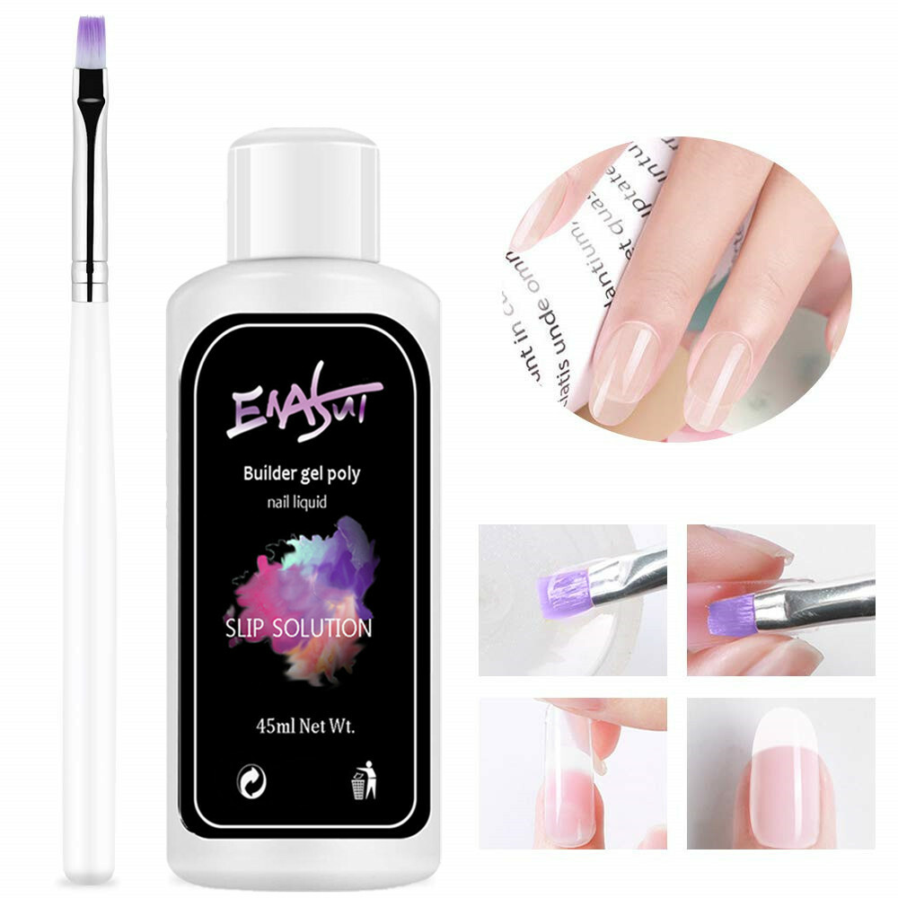 12Pcs Gel Poly Builder Set Quick Nail Extension Gel Base/Top Coat Slip ...